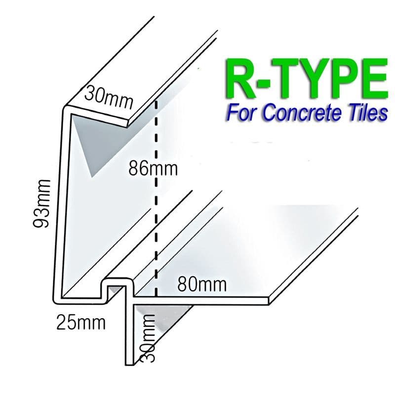 Continuous Dry Verge R-Type 3m Black | Building Plastics Tele 0333 050 0585
