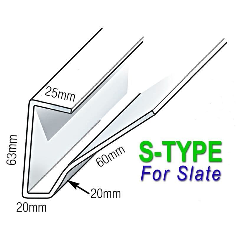 Continuous Dry Verge S-Type 3m Black | Building Plastics Tele 0333 050 0585