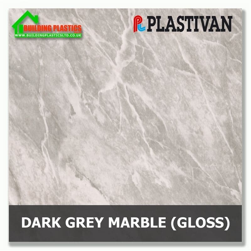 Dark Grey Marble Wall Panels - 4No x | Building Plastics