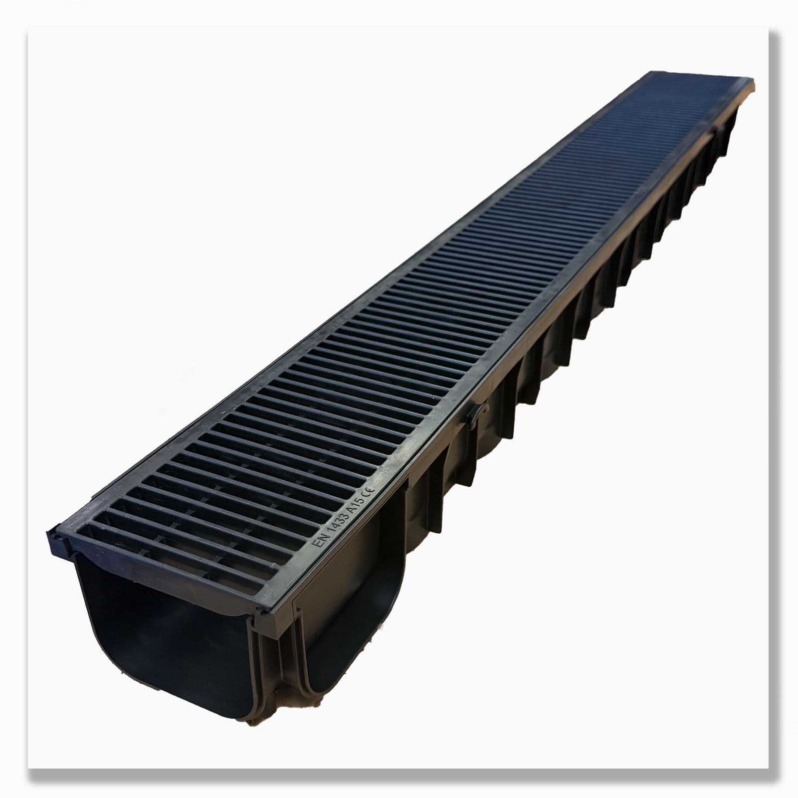 DekDrain A15 Channel Drainage Black Plastic Top - 1m Length | Building ...