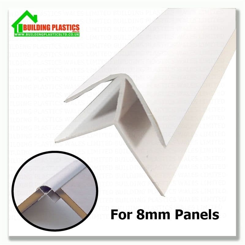 External Corner Trim White 2.6m (for 7.5/8mm Panels) | Building ...