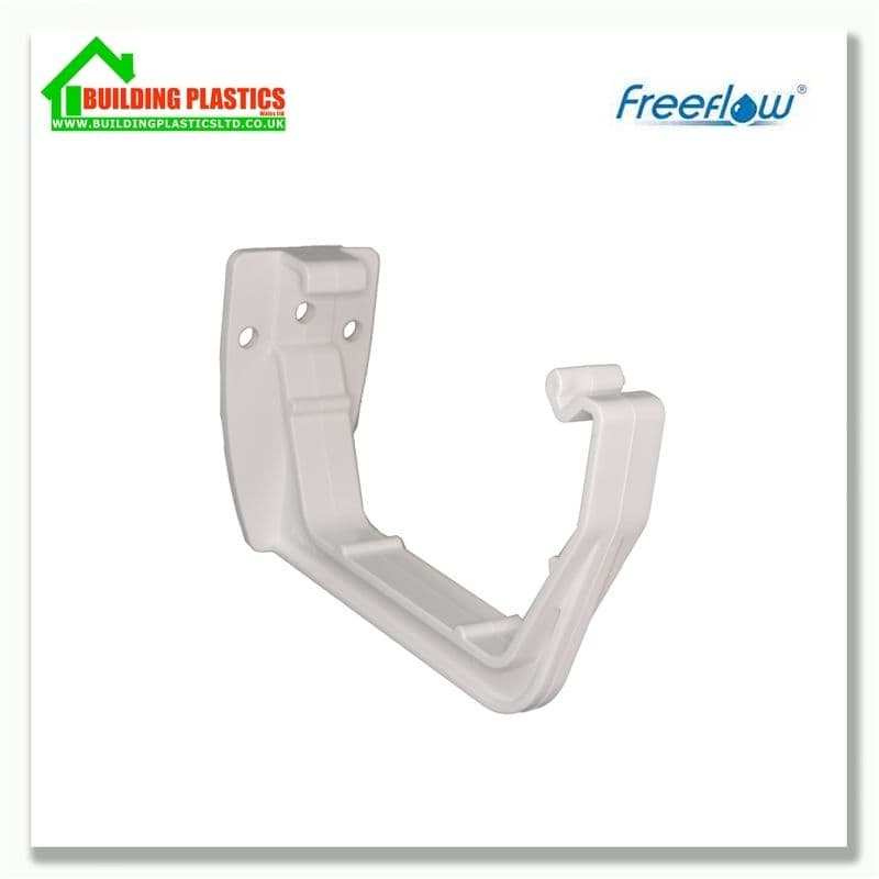 Fascia Bracket 114mm Square Line Gutter White | Building Plastics Tele ...