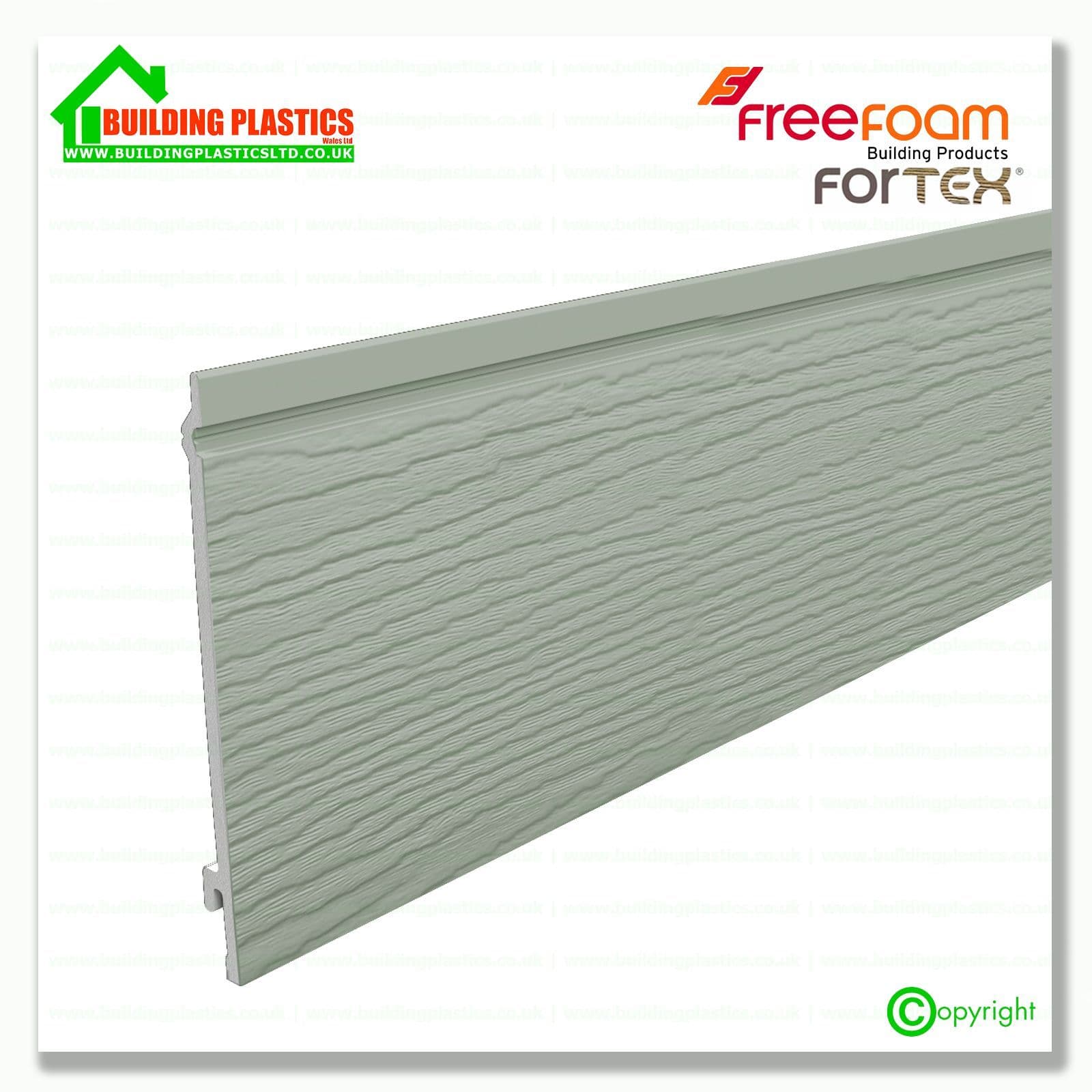Fortex 170mm Weatherboard 5m | Sage Green | Building Plastics Tele ...