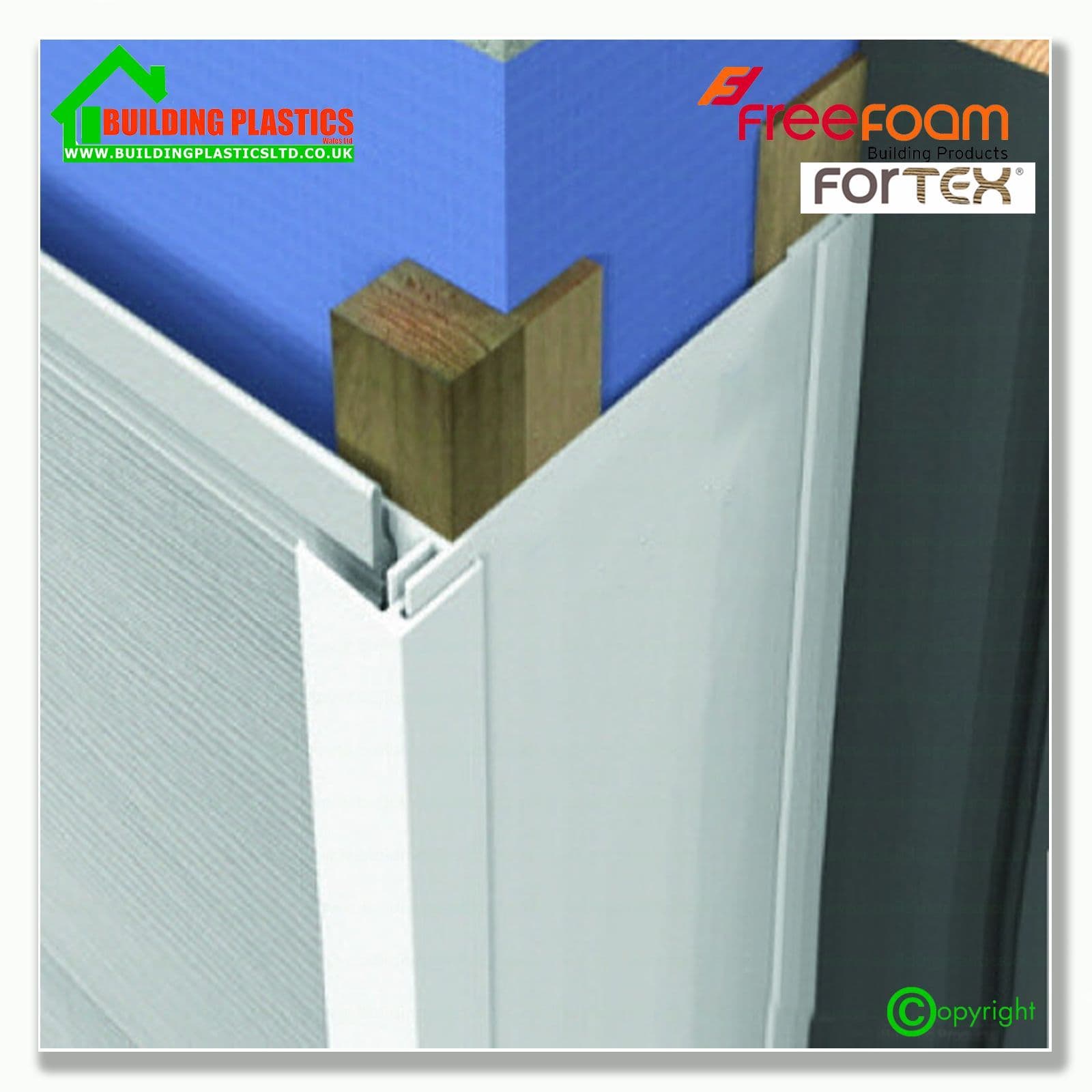 Fortex Reveal Liner 3m | Slate Grey | Building Plastics Tele 01495 221630