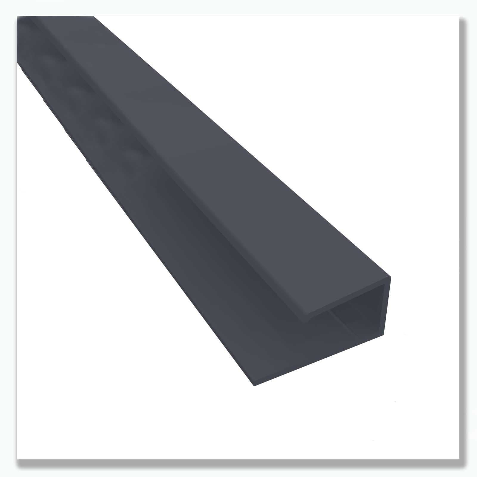 Fortex Universal Edge Trim 3m | Slate Grey | Building Plastics Tele ...