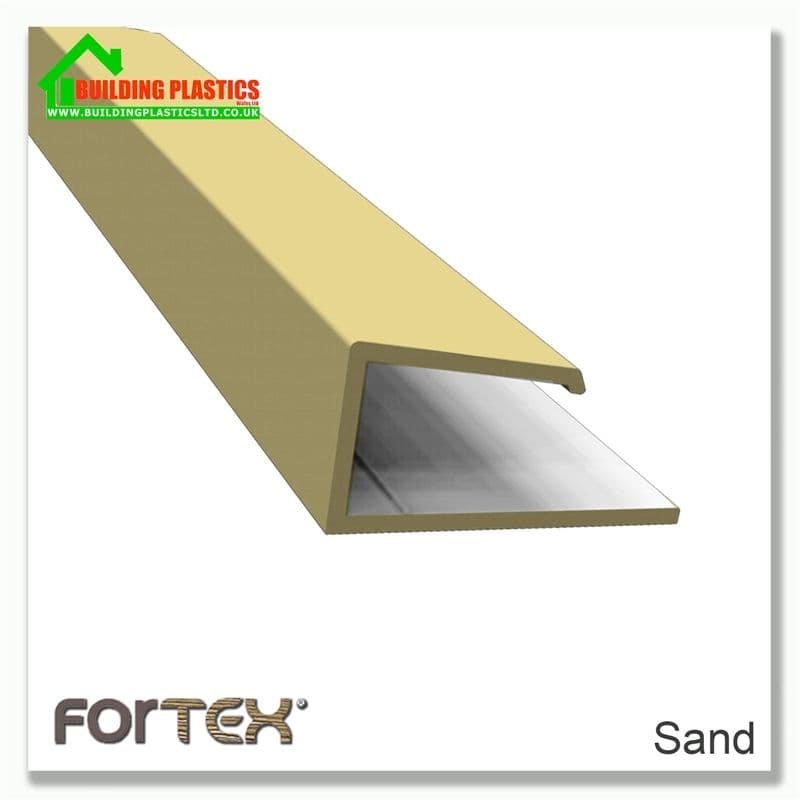 Fortex Universal Edge Trim 3m | Sand | Building Plastics Tele 01495 221630