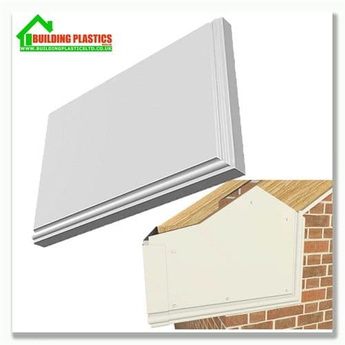 Gable End Box (Pair) Ogee Fascia Board White | Building Plastics Tele ...