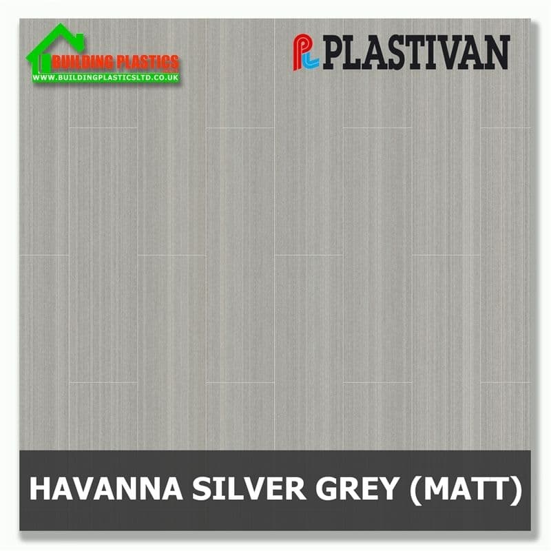 Havanna Silver Grey Wall Panels - 4No x 250mm x 2.6m (Matt Finish ...