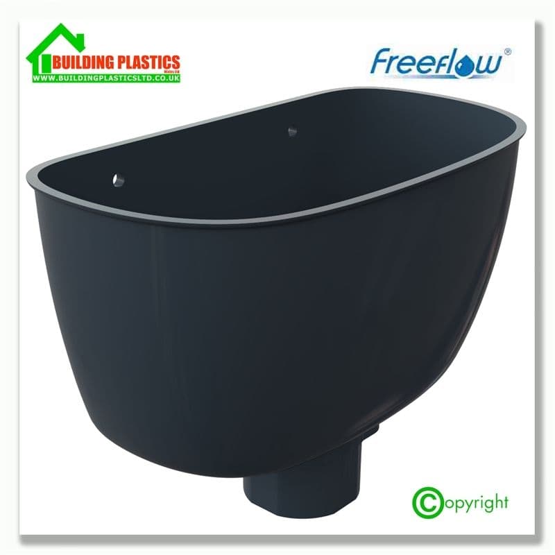 Hopper Box 68mm Round Pipe Anthracite Grey | Building Plastics Tele ...