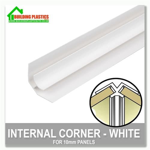 Internal Corner PVC Trim White 2.4m (For 10mm Panels) | Building ...