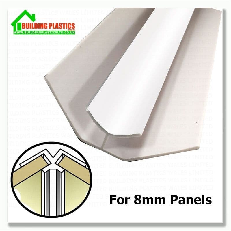 Internal Corner Trim White 2.6m (For 7 | Building Plastics