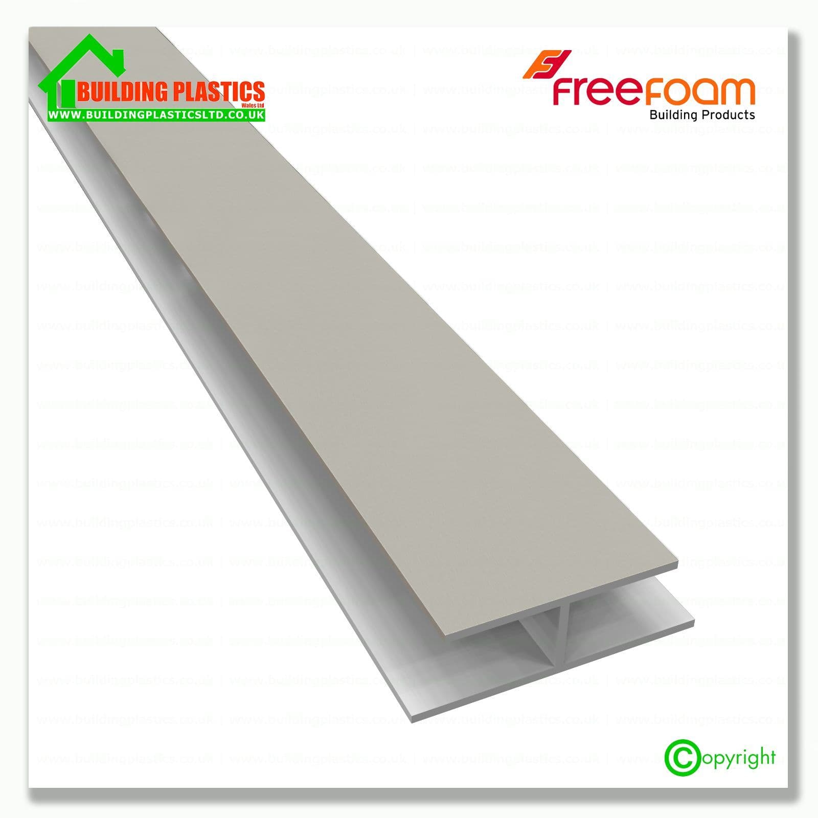 Joint Trim (H Trim) 2 Lengths x 2.5m 2.5m Anthracite Grey Woodgrain ...