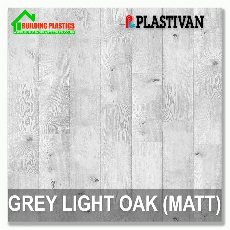 Light Grey Oak Cladding Panel 7.5mm thick - 4No x 250mm x 2.6m ...