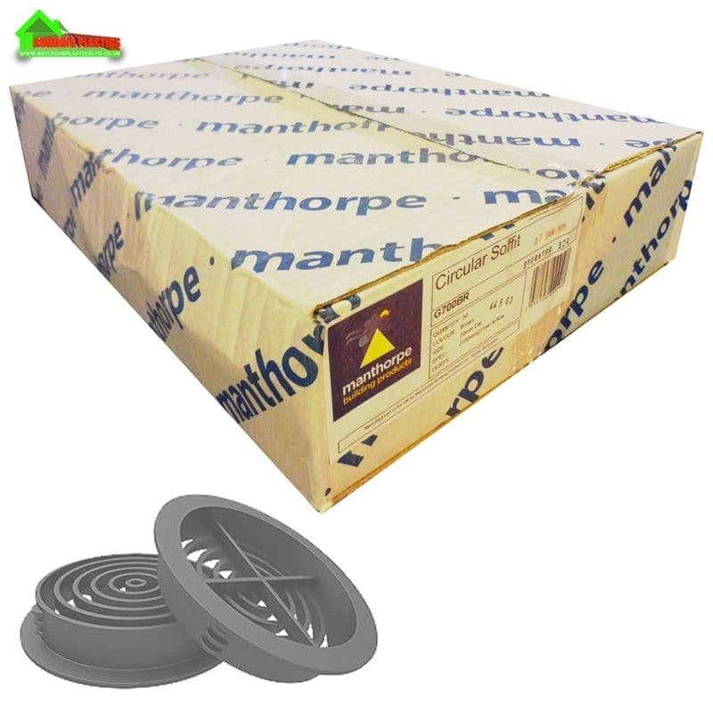 Manthorpe Circular Vents Anthracite Grey Box of 50 | Building Plastics ...