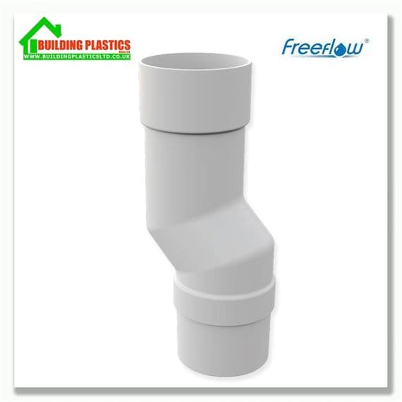 Mini Offset Bend 68mm Pipe White | Building Plastics Tele 0333 050 0585