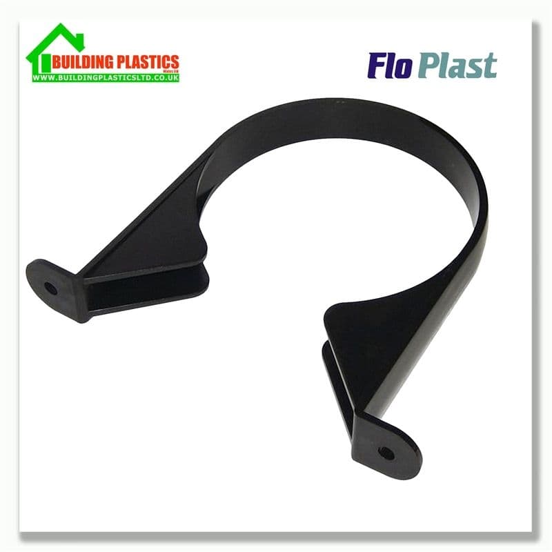 PIPE CLIP 110MM PIPE ROUND BLACK | Building Plastics Tele 0333 050 0585