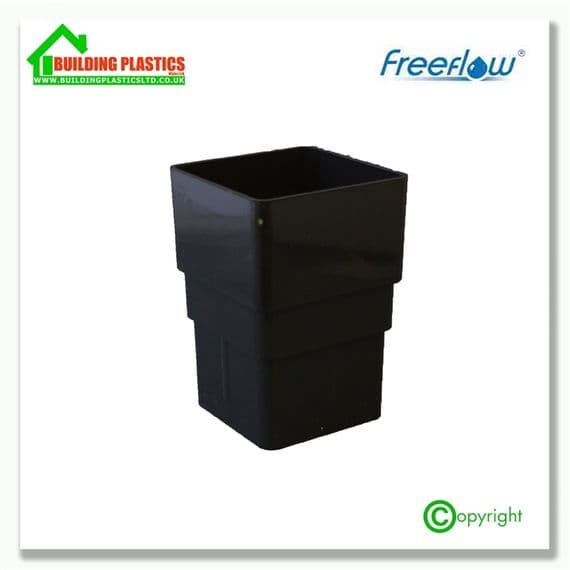 Pipe Socket 65mm Square Downpipe Anthracite Grey | Building Plastics ...