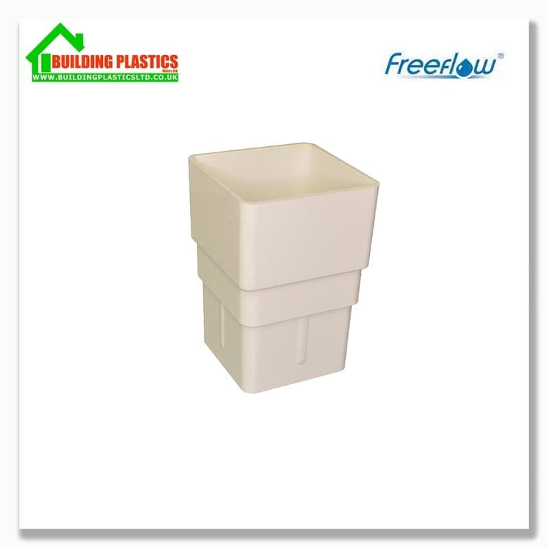 Pipe Socket 65mm Square Downpipe White | Building Plastics Tele 0333 ...