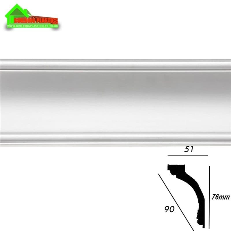 Plastic Ceiling Coving White 51mm x | Building Plastics