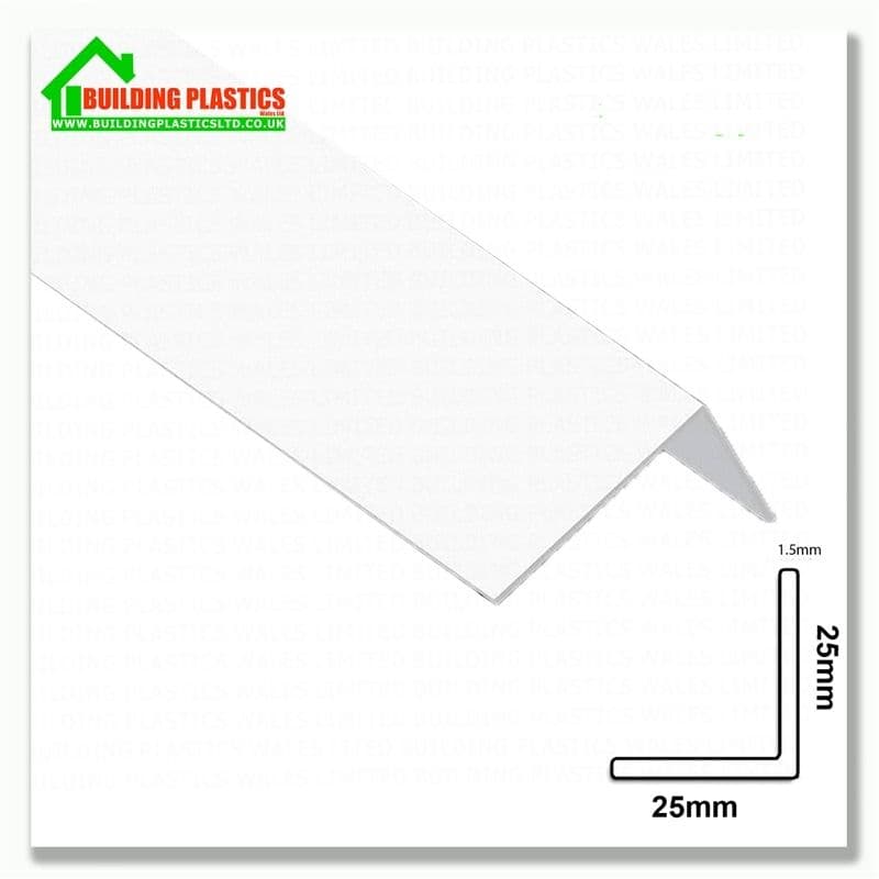 PVC Rigid Angle 25mm x 25mm x 2.5M | Building Plastics