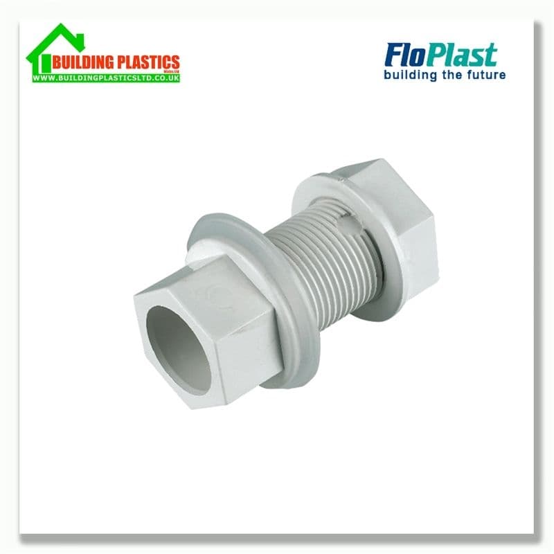 Straight Tank Connector Overflow Waste System White | Building Plastics ...