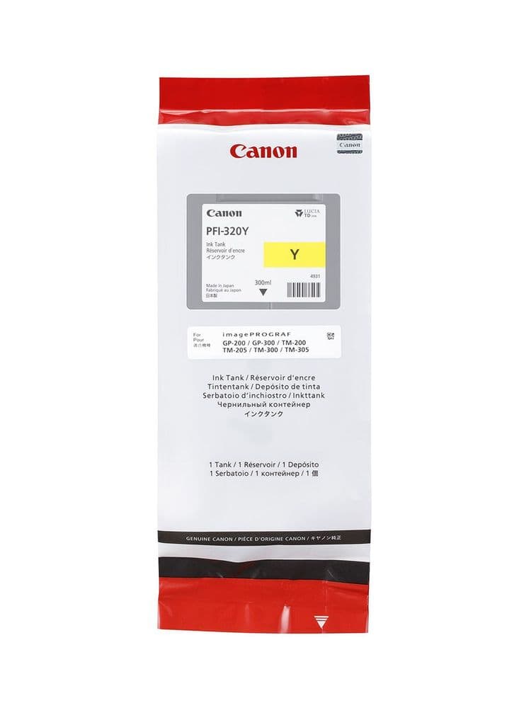 Canon TM-355 Yellow Ink Cartridge / Canon PFI-320y (300ml) Yellow Ink Cartridges