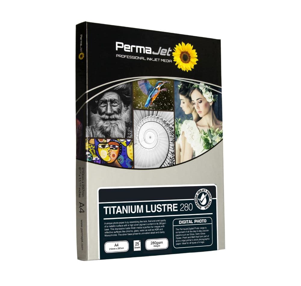 Permajet Titanium Lustre Metallic 280gsm Inkjet Photo Paper - iPF Store ...