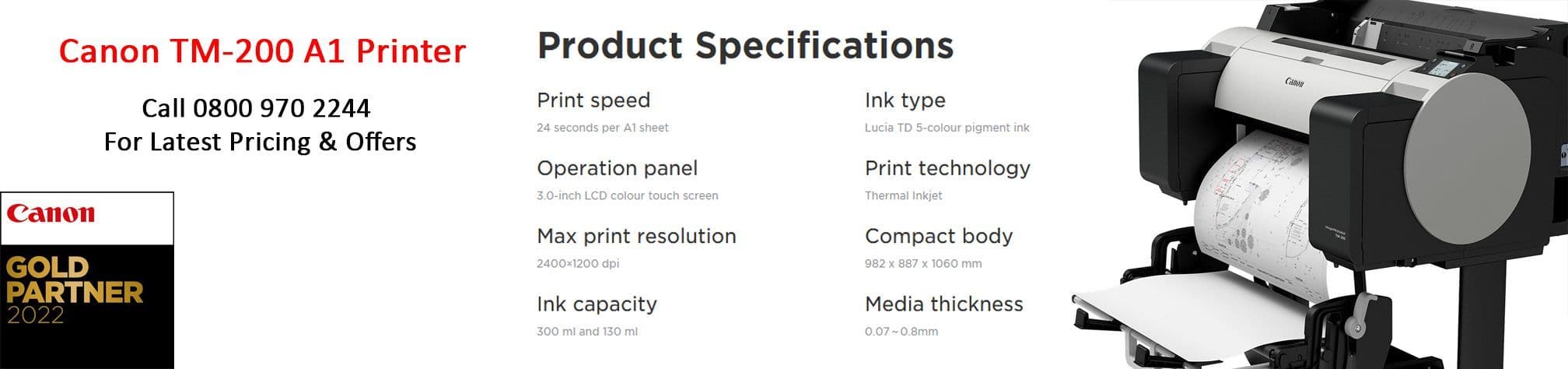 Canon imagePROGRAF TM-200 | 3062C003AA | A1 Printer