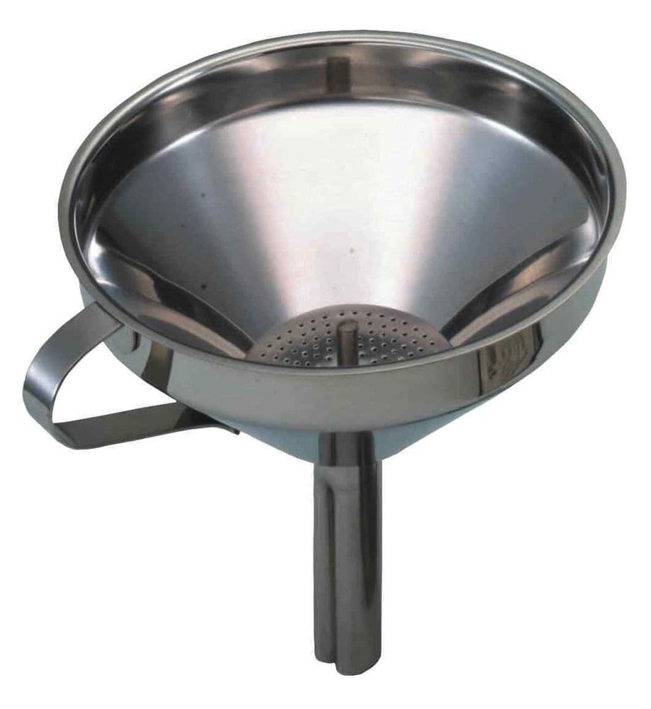 KitchenCraft 13cm Stainless Steel Funnel With Removable Filter