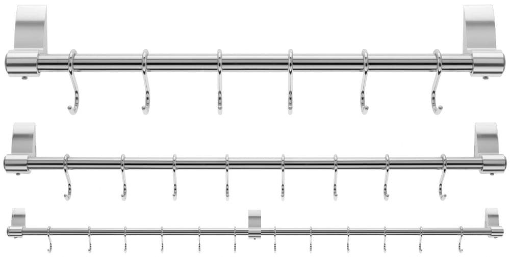 Stellar Premium Stainless Steel Hanging Rack 42cm 60cm 100cm inc Hooks