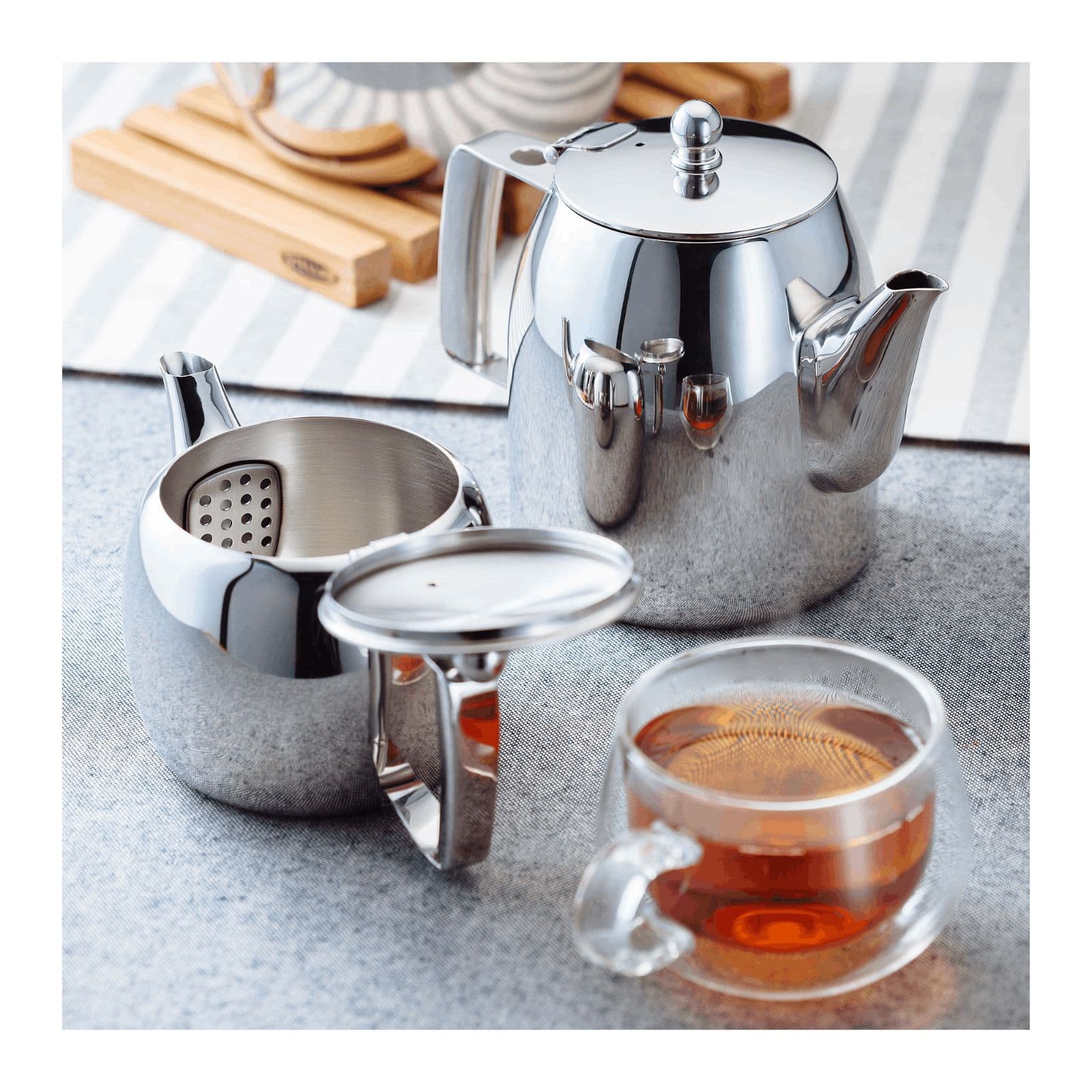 Stellar Traditional Stainless Steel Teapot 3 Cup
