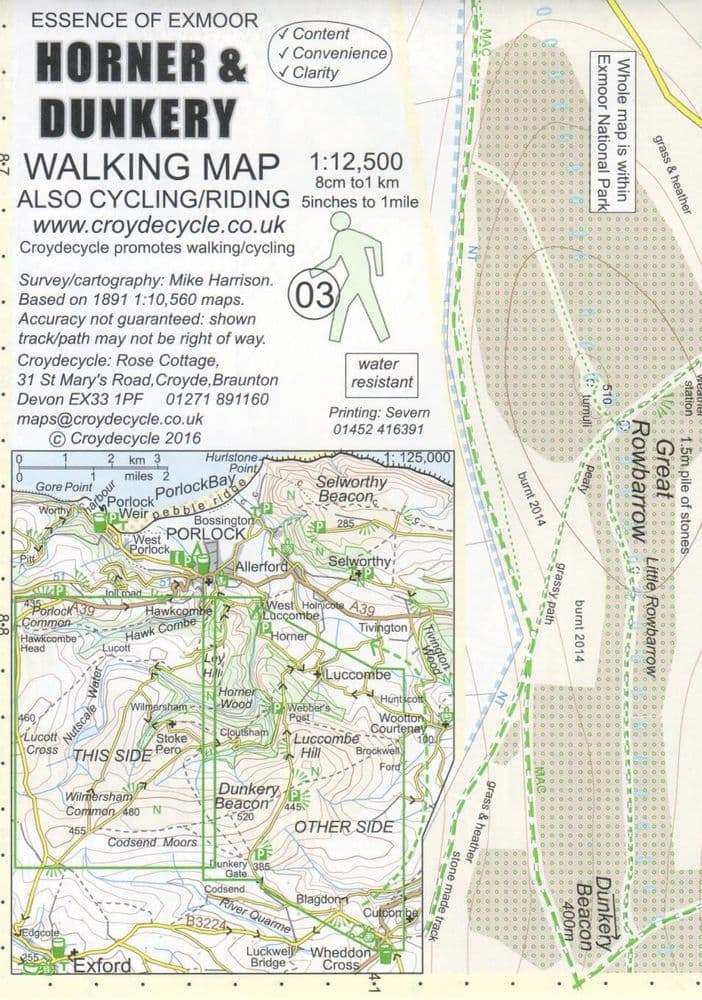 Horner & Dunkery Map