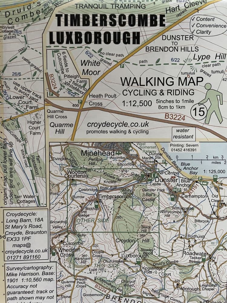 Timberscombe & Luxborough Map
