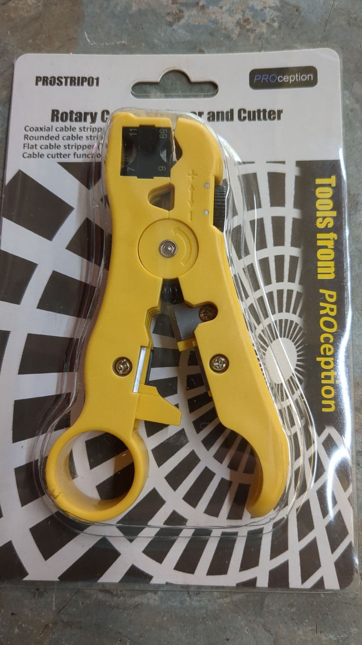 Rotary cable stripper and cutter