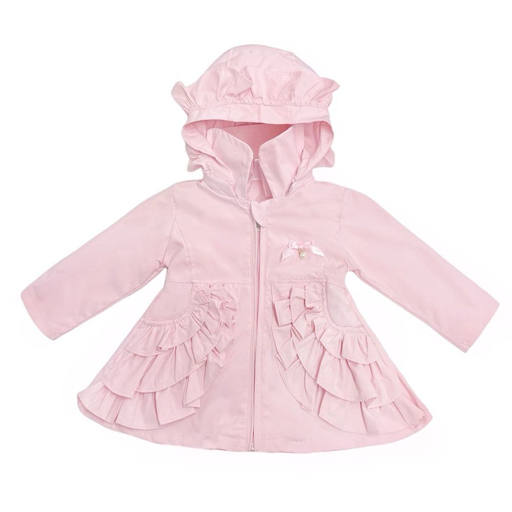 SALE Baby Girl Pink Frilly Summer Jacket with Hood "MYD465P"