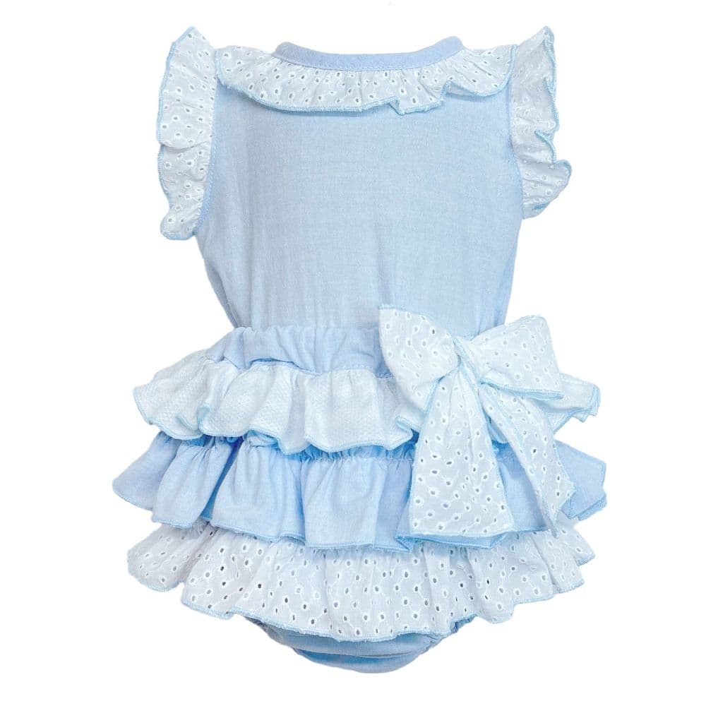 SALE Blue Frilly Shorts with Linen Top "MYD318 B"