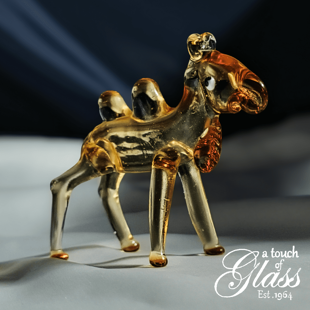 Camel Glass Figurine