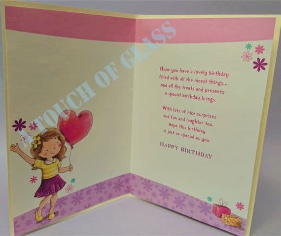 Daughter 4th Birthday Card - Age Badge Card - Candy Club - Greetings Cards
