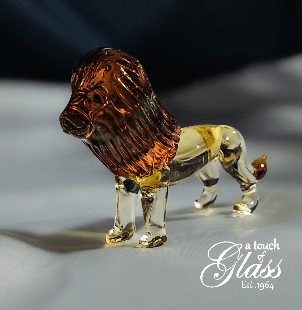 Lion Glass Figurine