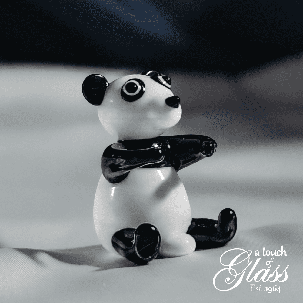 Panda Glass Figurine