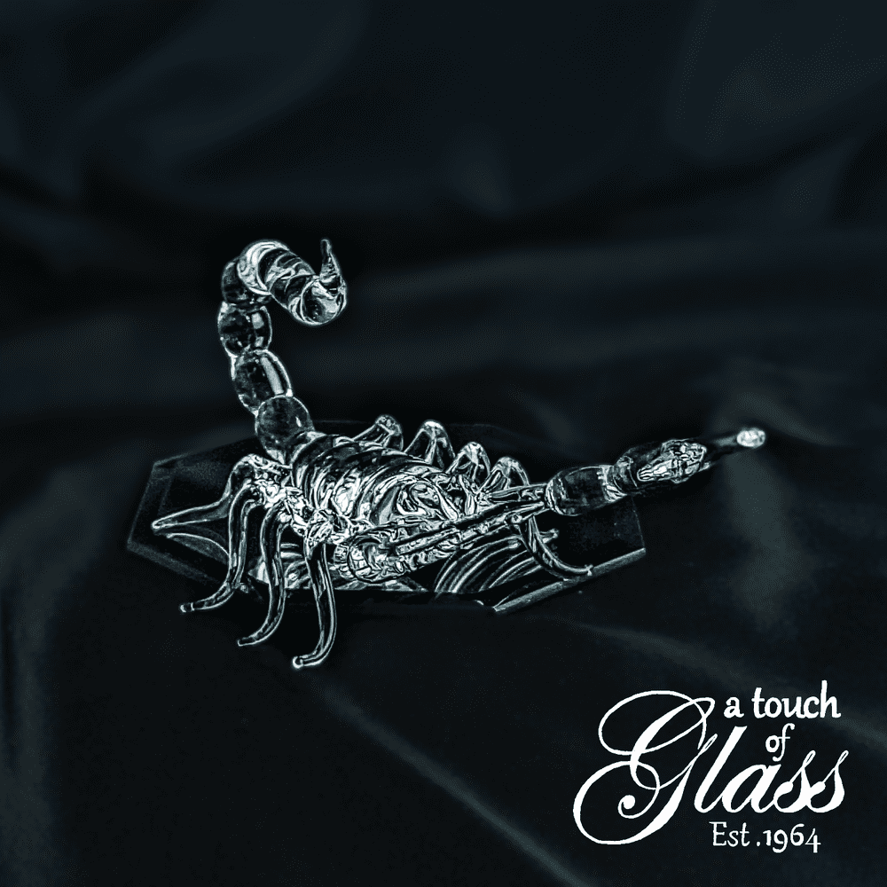Scorpion Clear Glass Figurine