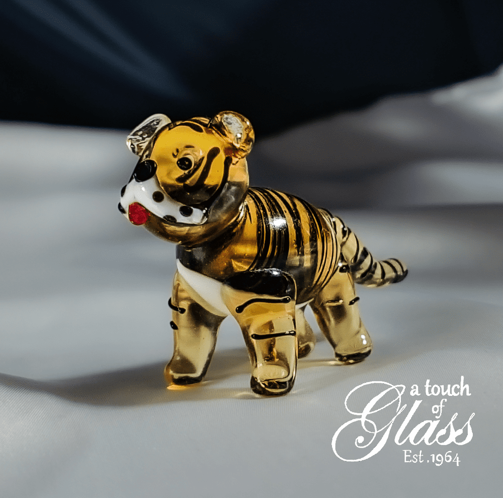 Tiger Glass Figurine
