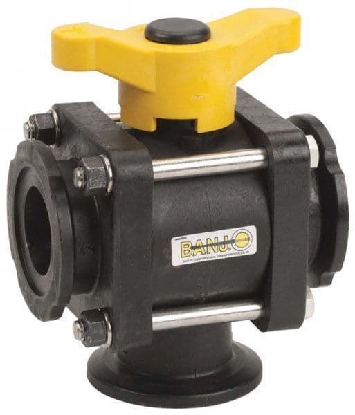 Banjo 3 Way Ball Valve - L Port 9901-MV100BL