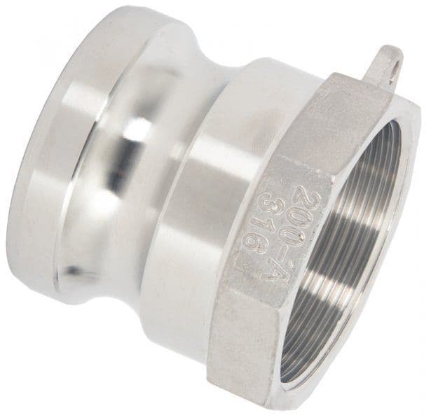 Stainless Snaplock Type A Cam Lever Adaptor 1"1/2 - A150-SS