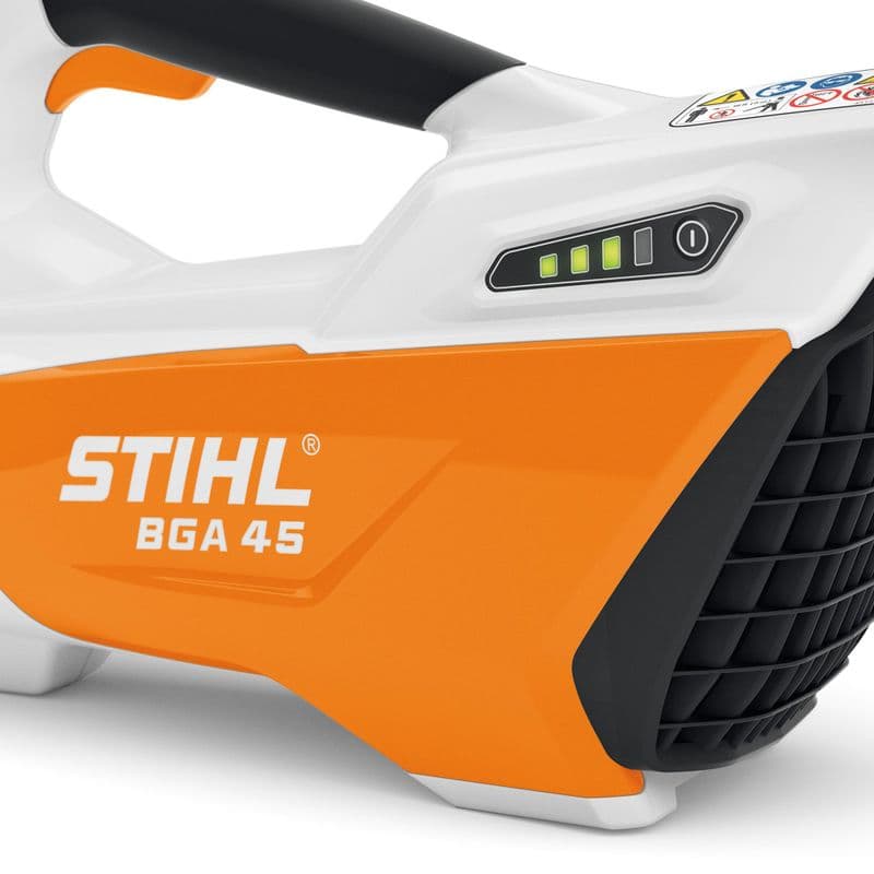 Stihl BGA 30 Cordless Leaf Blower charger and 2 batteries