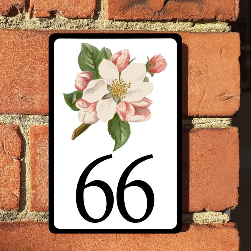 Apple blossom house sign or wall plaque