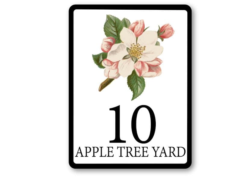 Apple blossom house sign or wall plaque