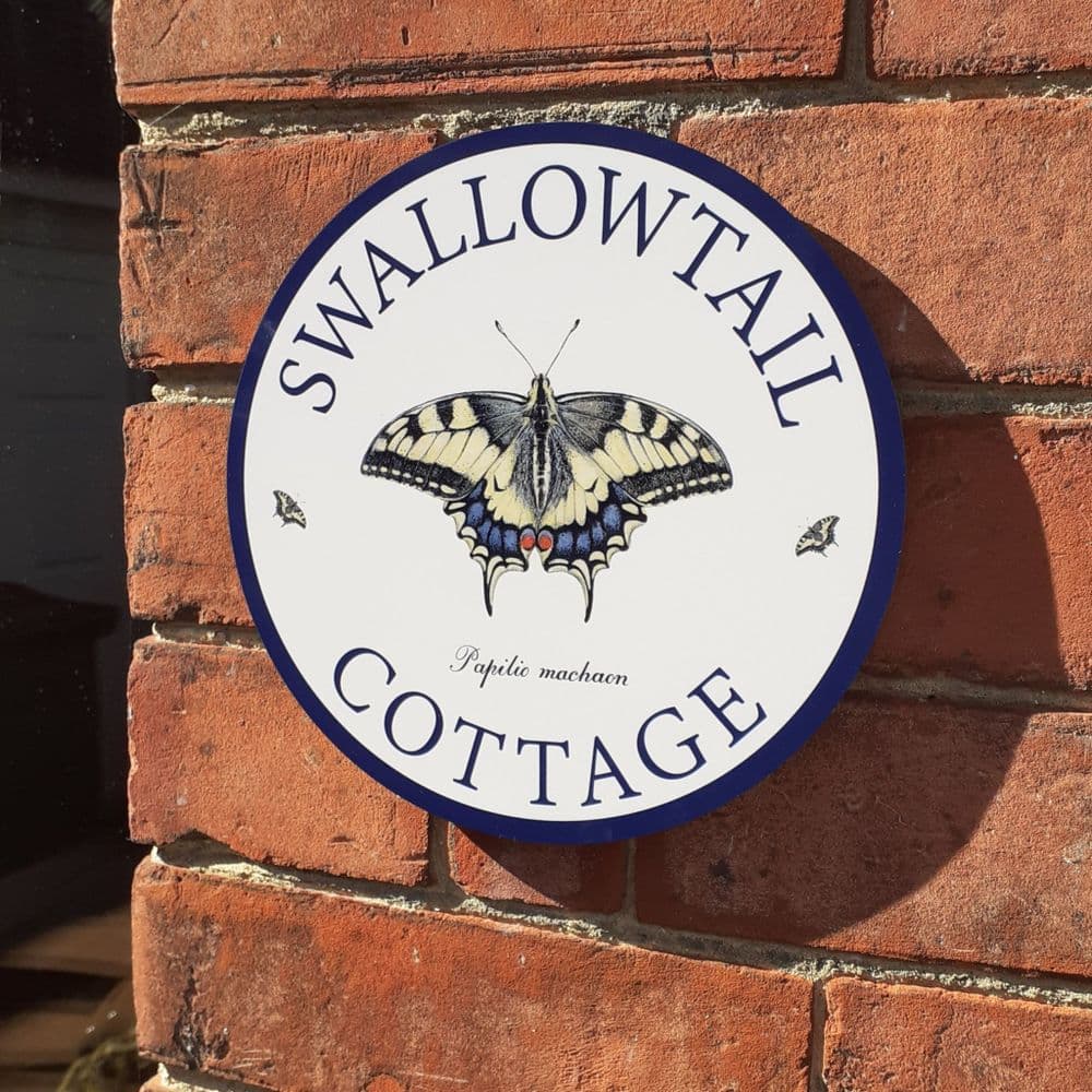 Butterfly house sign or wall plaque