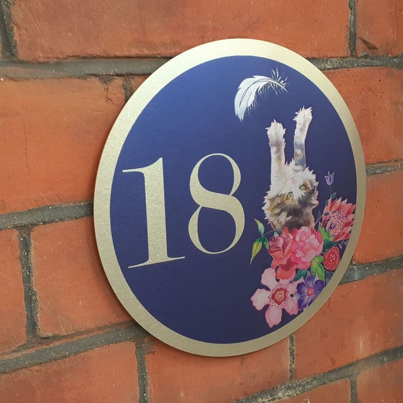 Cat house sign or wall plaque