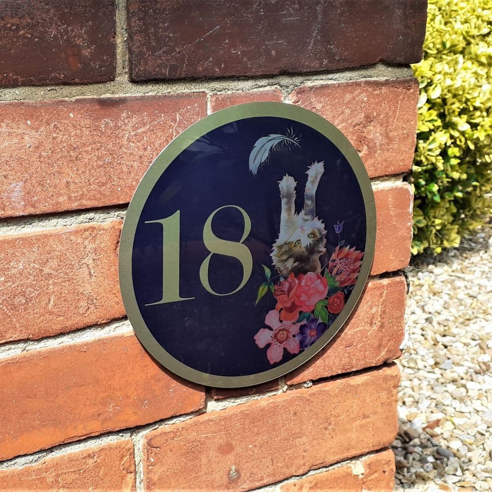 Cat house sign or wall plaque